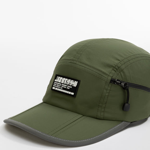 Foldable Outdoor Cap with Pocket – Olive Green Nylon Dad Cap | Urban ...