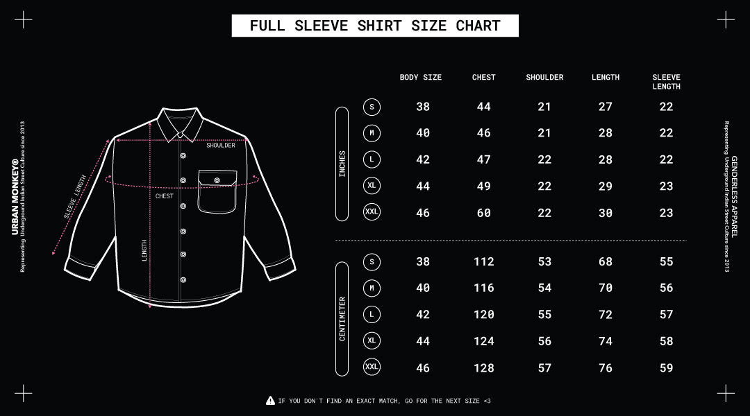 Buy Full Sleeves Black Shirt Online – Urban Monkey®