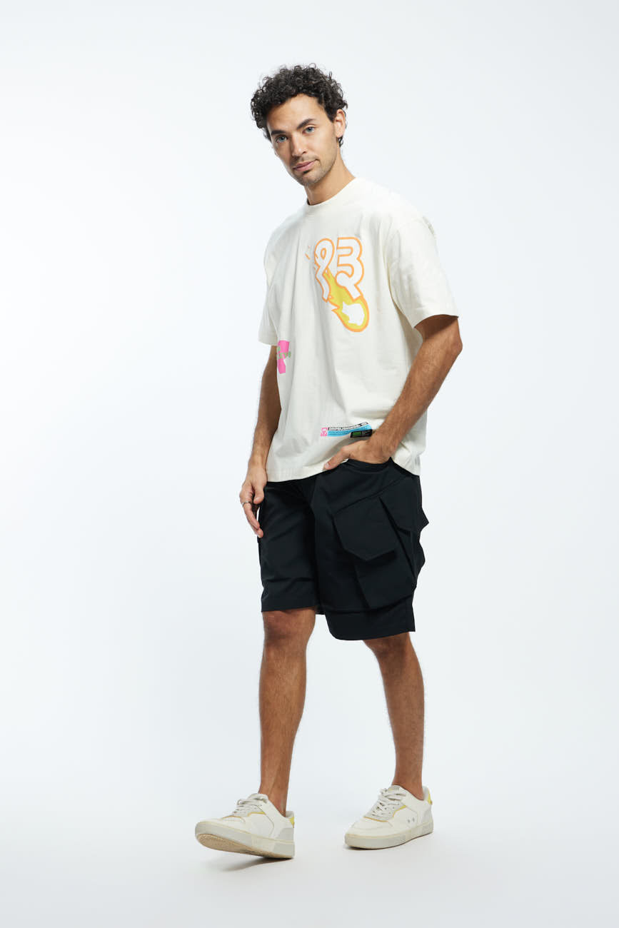 Buy Drip Biz Off-White Oversized Fit Tshirt Online – Urban Monkey®