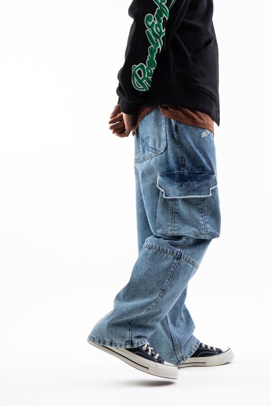 Buy Royal Enfield Steel Denim Cargo Pant Online – Urban Monkey®