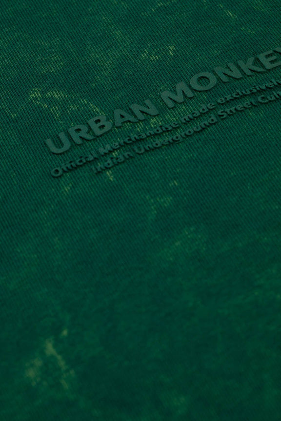 Buy UM Pin Tuck Core Moss Green Oversized Fit T-Shirt Online – Urban ...