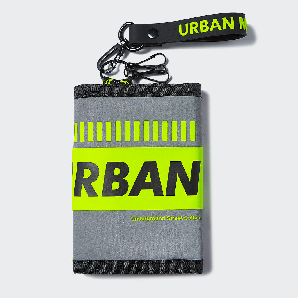 Buy Silver Reflective & Neon Green Trifold Wallet Online – Urban Monkey®