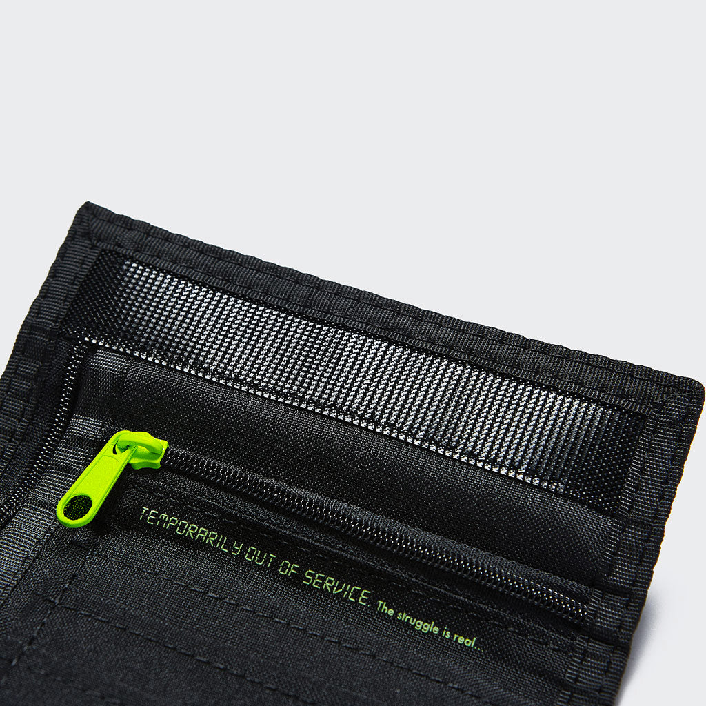 Buy Silver Reflective & Neon Green Trifold Wallet Online – Urban Monkey®