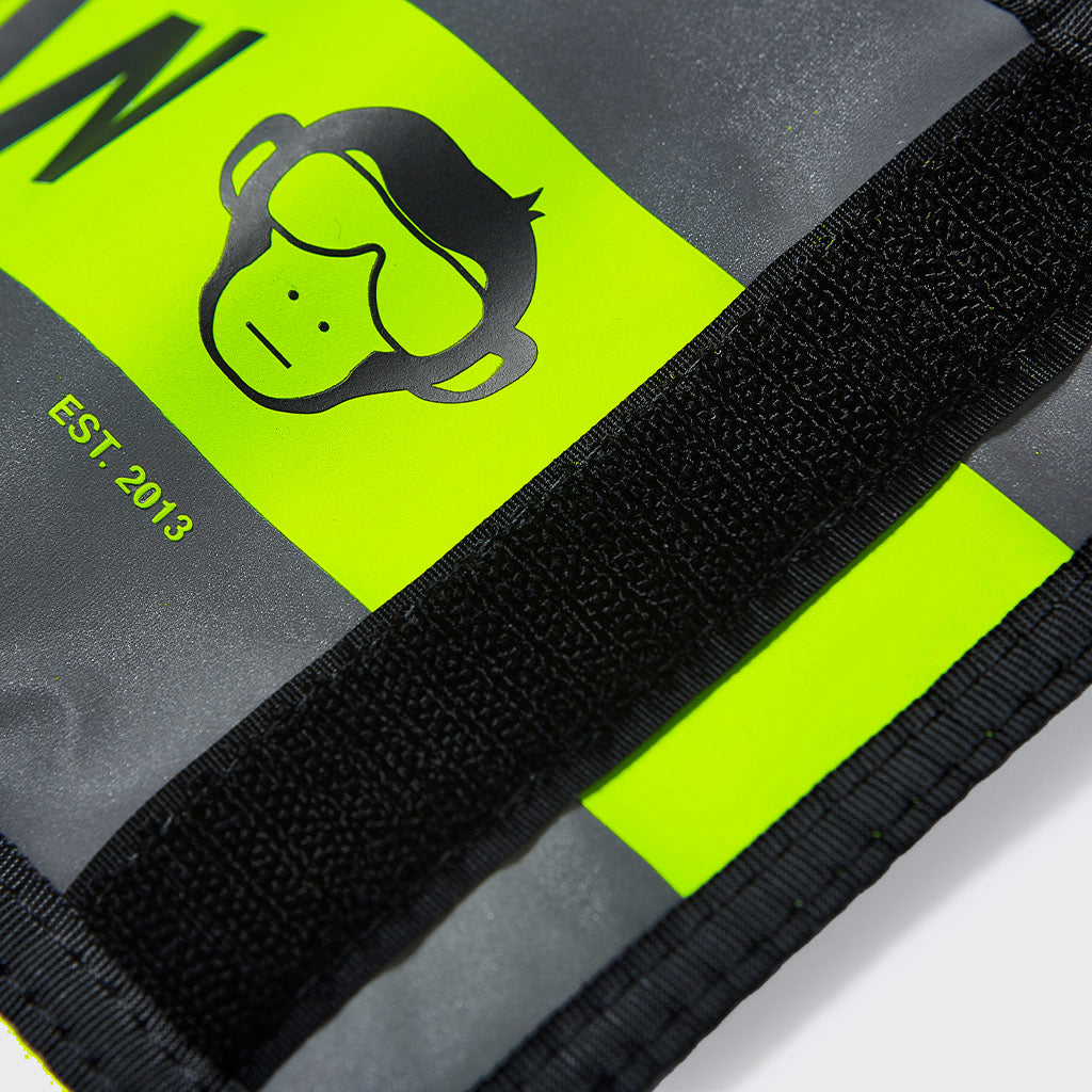 Buy Silver Reflective & Neon Green Trifold Wallet Online – Urban Monkey®