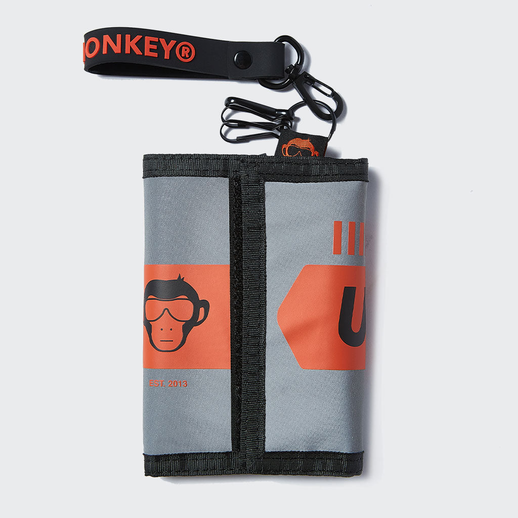 Buy Silver Reflective & Neon Orange Trifold Wallet Online – Urban Monkey®