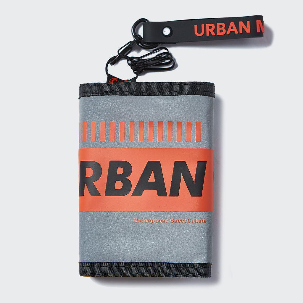 Buy Silver Reflective & Neon Orange Trifold Wallet Online – Urban Monkey®